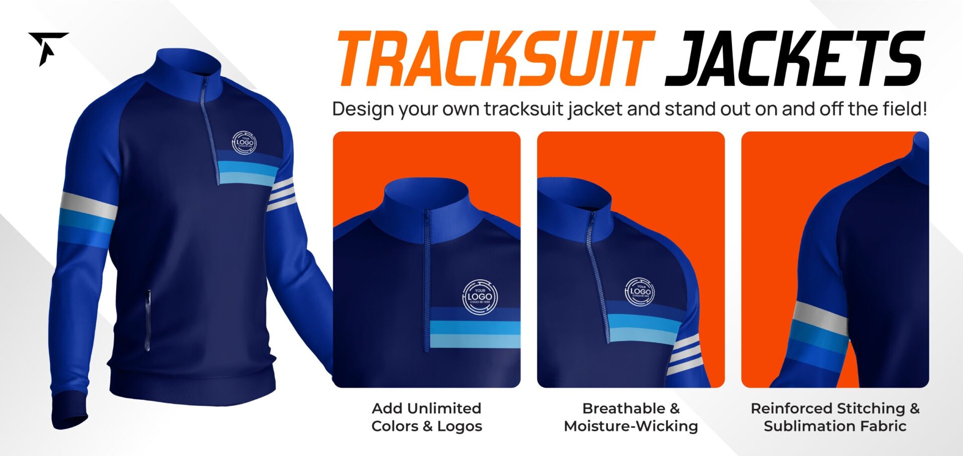 Custom Sublimation Tracksuit Jacket | Factory-Direct Uniforms